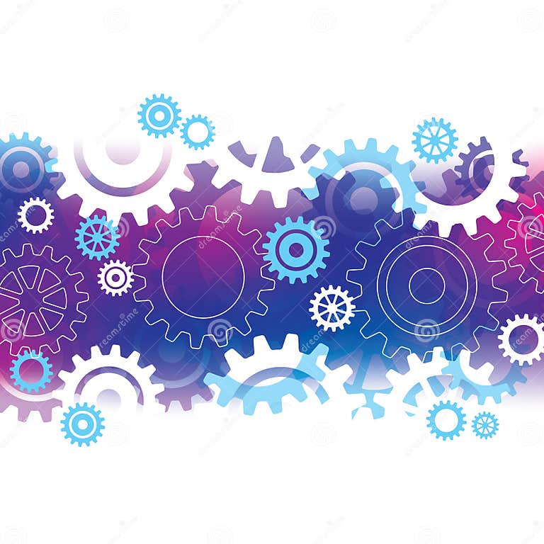 Abstract Background with Cogs Stock Vector - Illustration of cyan ...