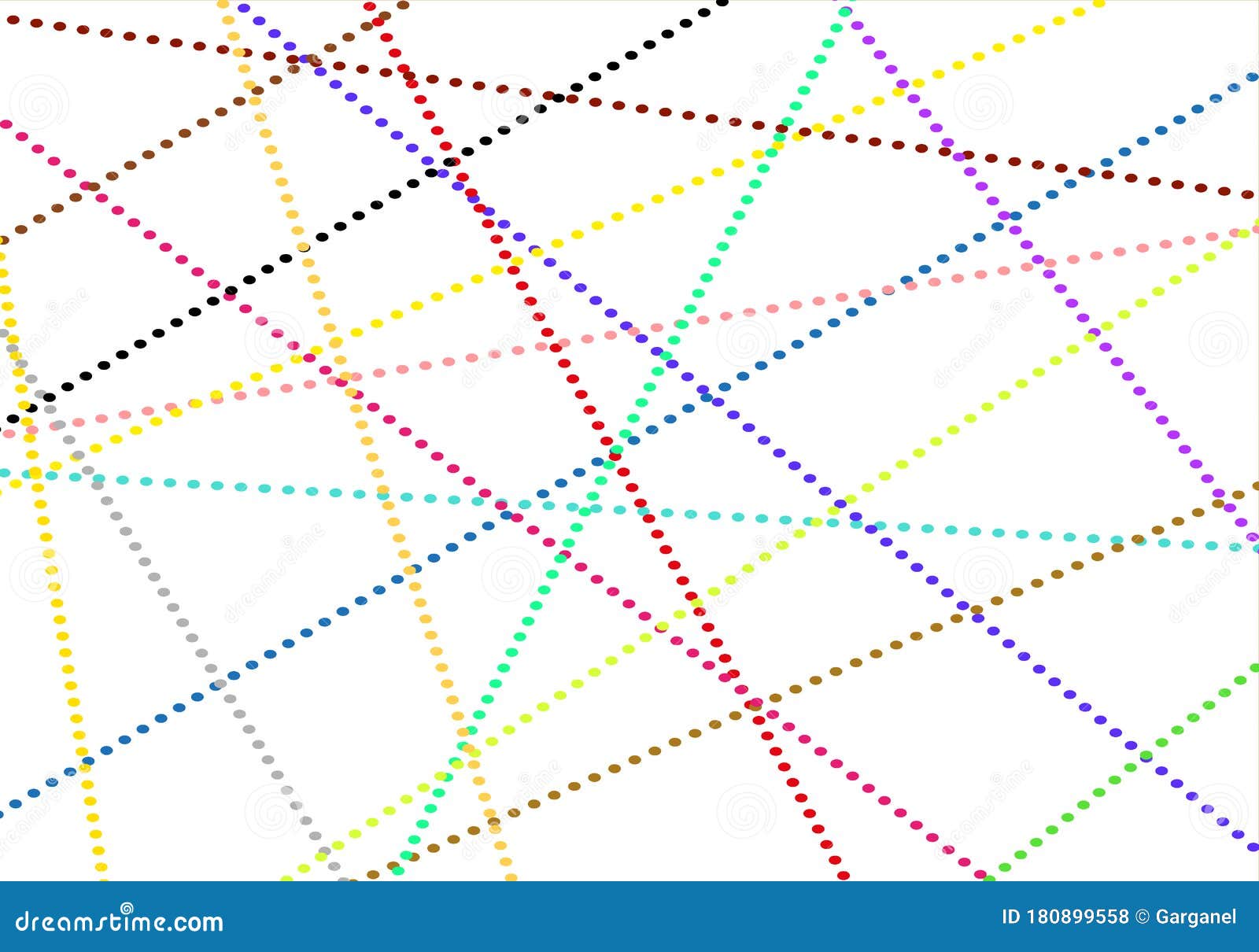 Abstract Background with Color Dotted Lines Texture on White Background ...