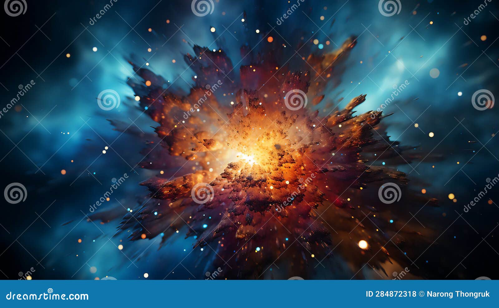 Abstract Background, Color Explosion, Particles, Matte, Generative Ai ...