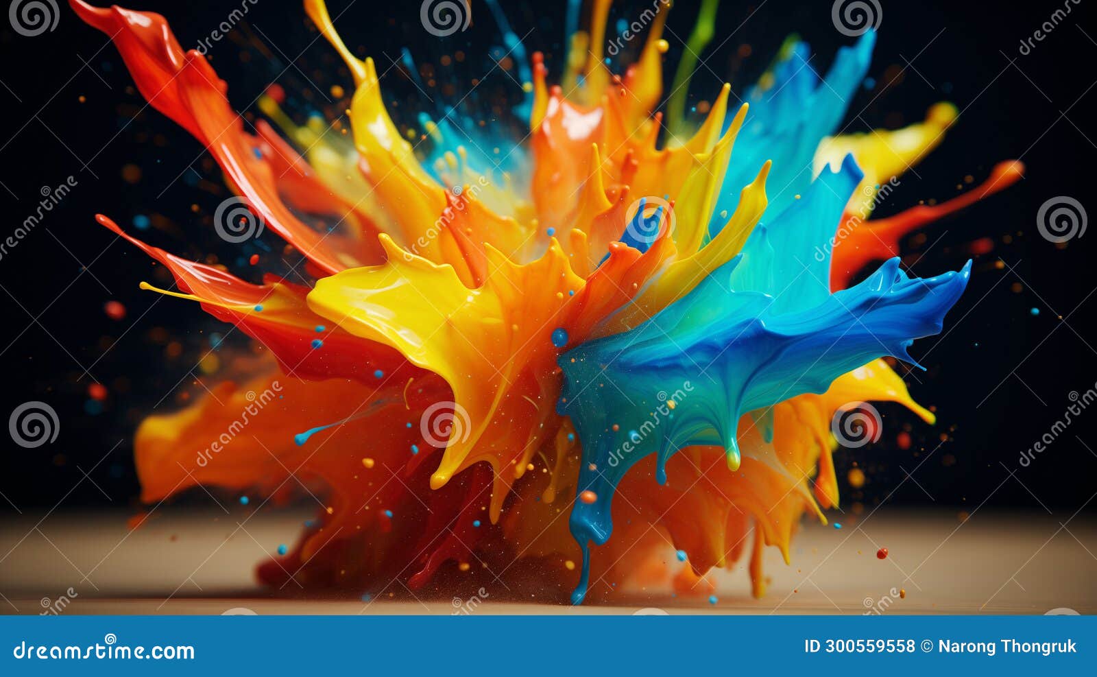 Abstract Background,color Explosion,particles and Matte Sharp Focus ...