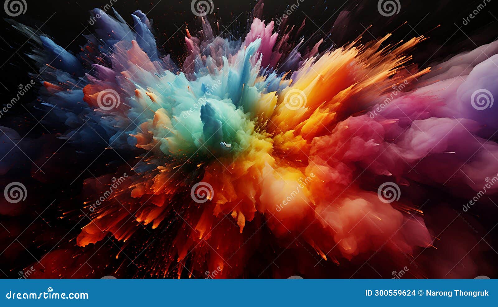 Abstract Background,color Explosion,particles and Matte Sharp Focus ...