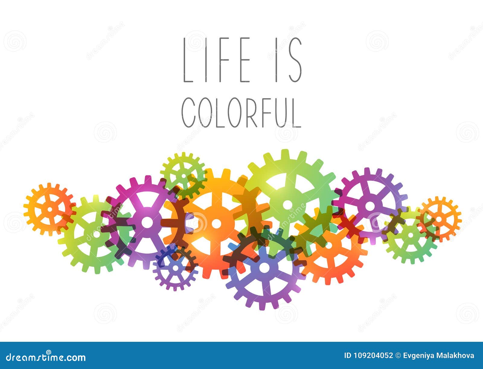 Abstract Background with Color Gears Stock Vector - Illustration of ...