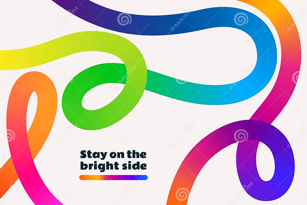 Abstract Background with Color Gradient Lines. Vector Pattern with Wavy ...