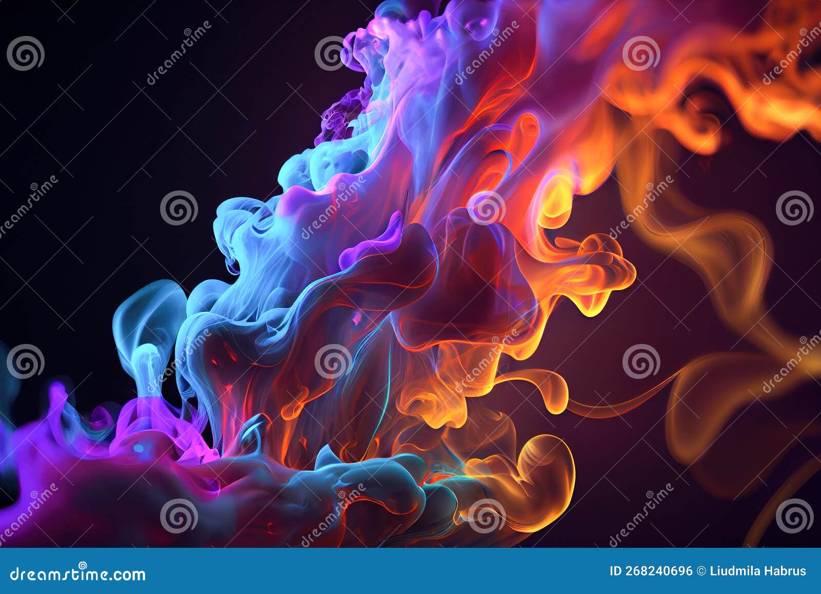 Abstract Background. Color Paint Splash Isolated Black Background ...