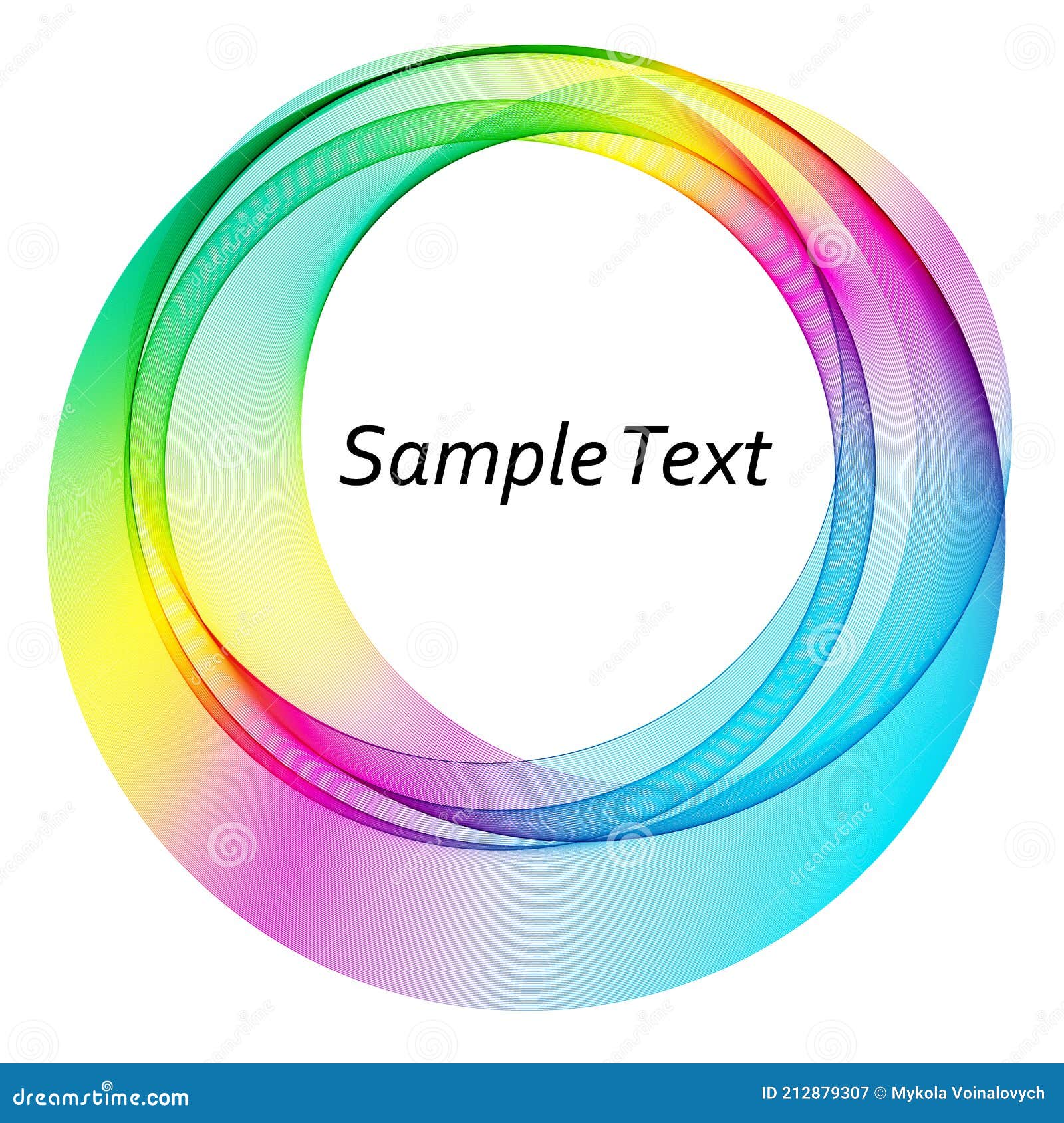 Abstract Background with Color Transparent Circle Wave Design Stock ...