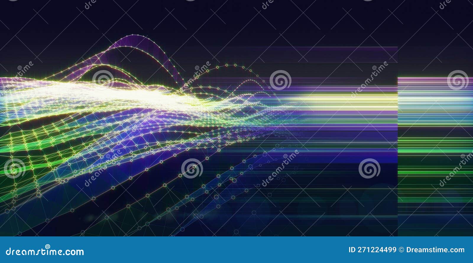 Abstract Background Color Wavy Graph from Dotted Guides with Blurred ...