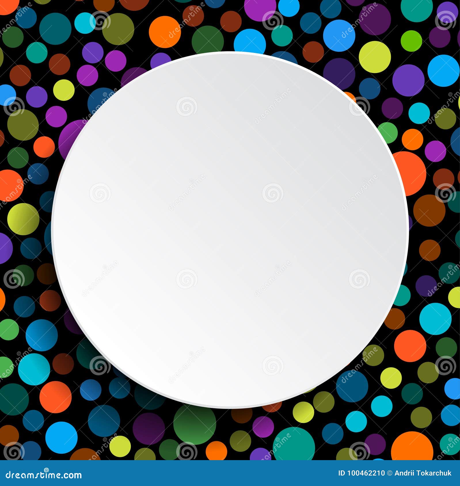 Colored Bubbles Circles and White Circle Banner Stock Vector ...