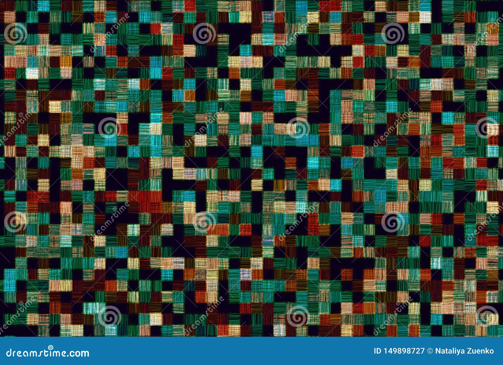 Abstract Background with Colored Small Square Mosaic Texture, Stylized ...