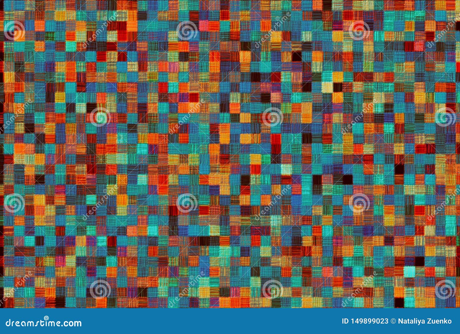 Abstract Background with Colored Small Square Mosaic Texture, Stylized ...