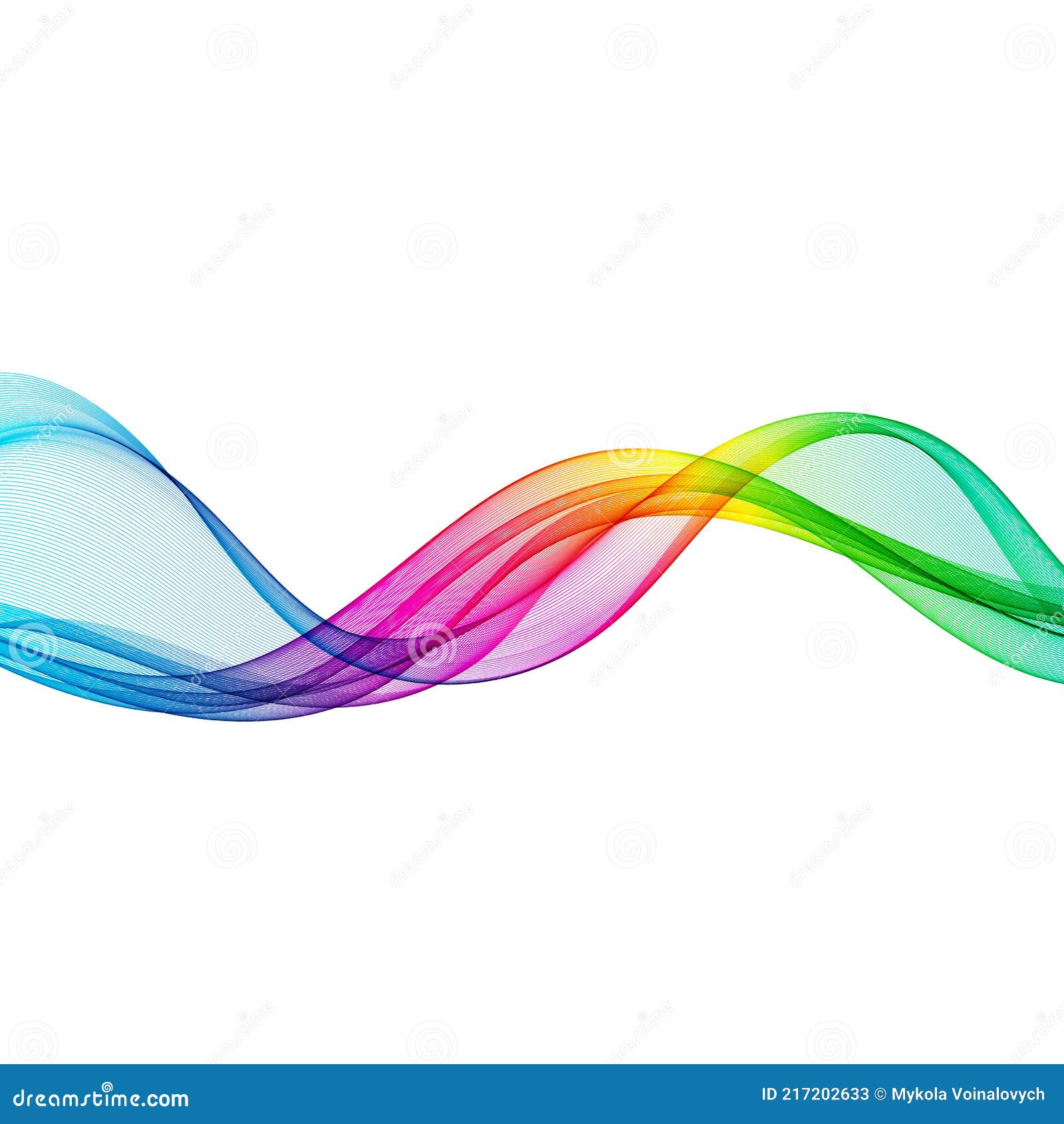 Abstract Background of Colored Smooth Lines Transparent Wave, Design ...