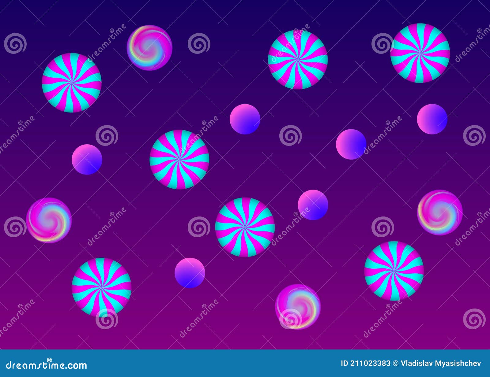 Abstract Background with Colorful Candys Stock Vector - Illustration of ...