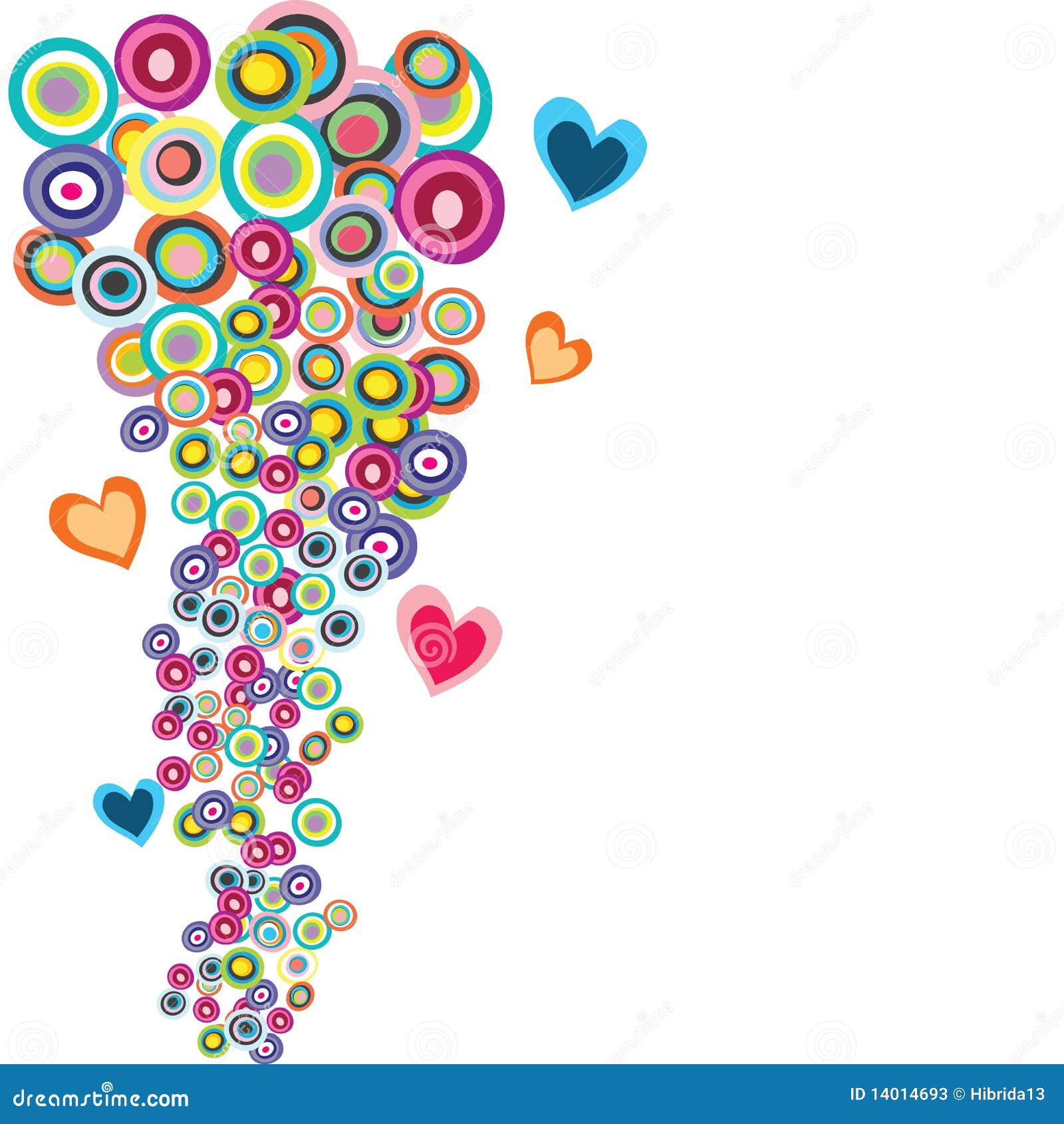 Six Colorful Circles Connected By White Horizontal Stripe, Thin Line ...