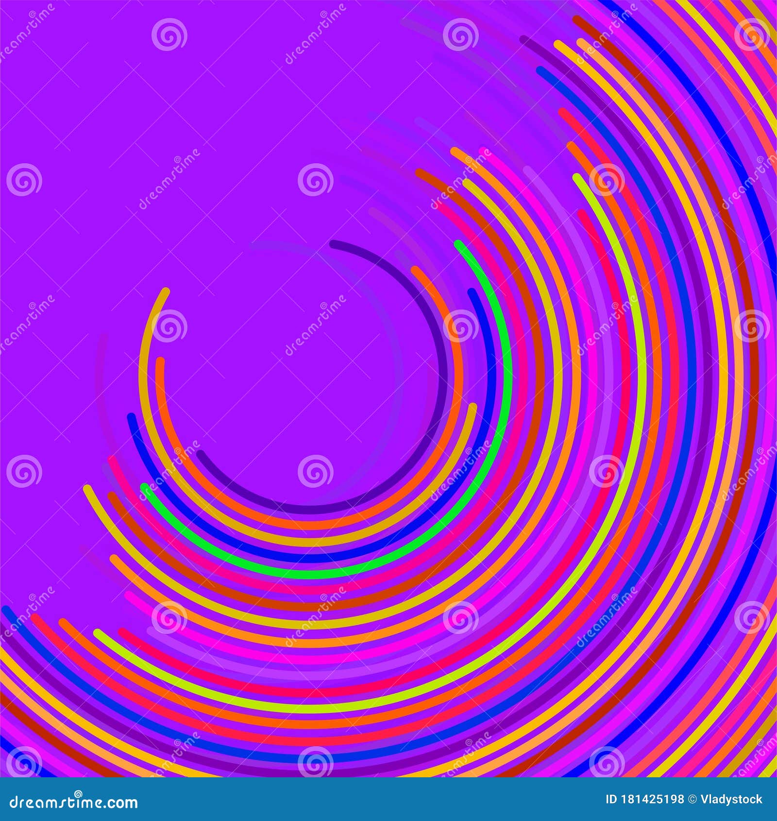 Abstract Background of Colorful Circles with Lines, Technology Backdrop ...