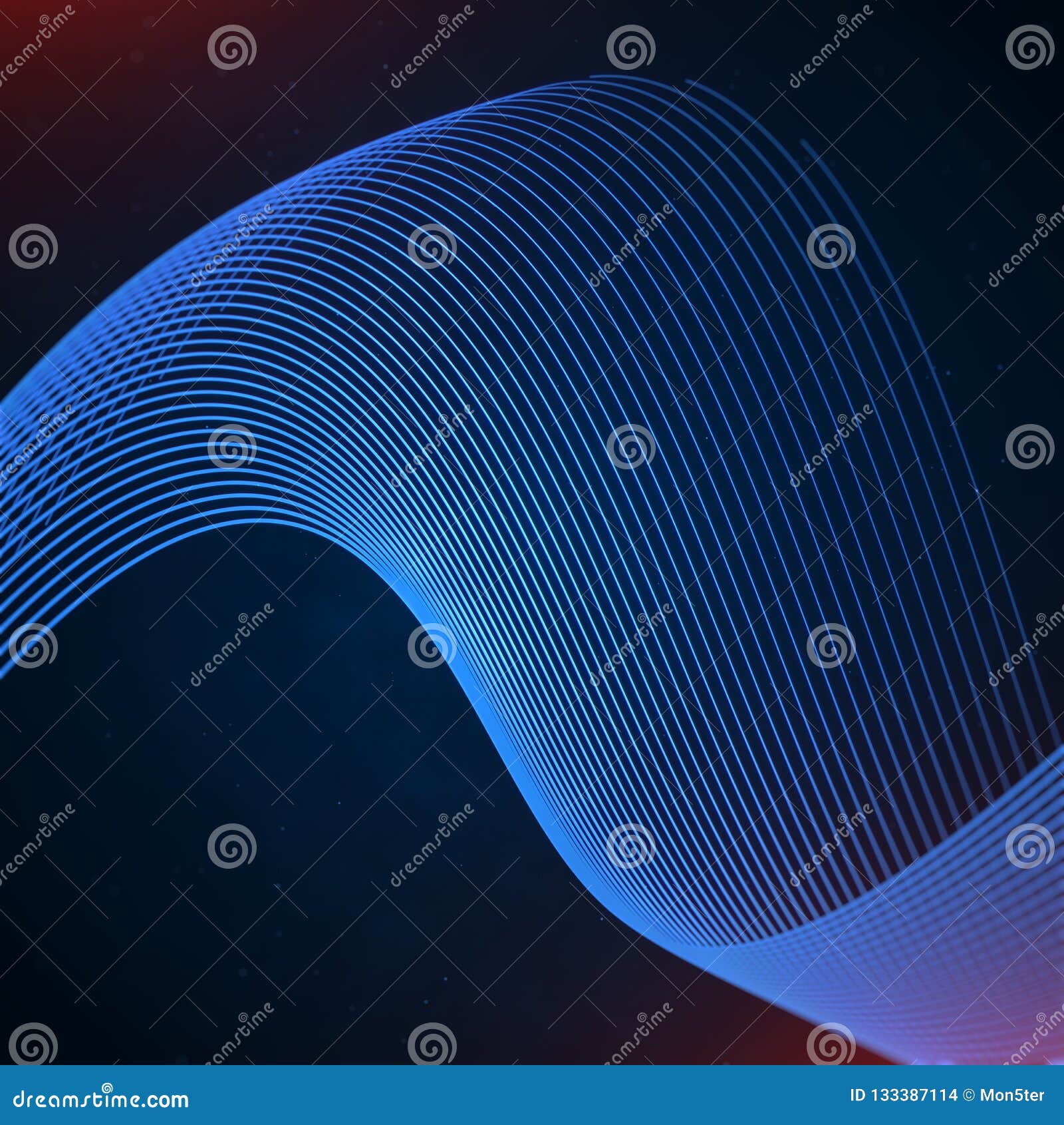 Abstract Background with a Colorful Dynamic Wave Stock Illustration ...