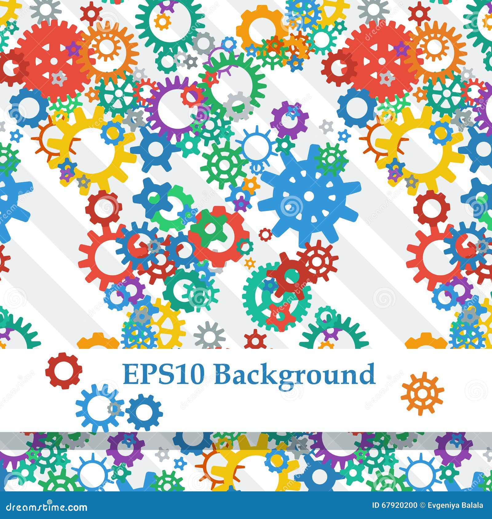 Abstract Background with Colorful Gears Stock Vector - Illustration of ...