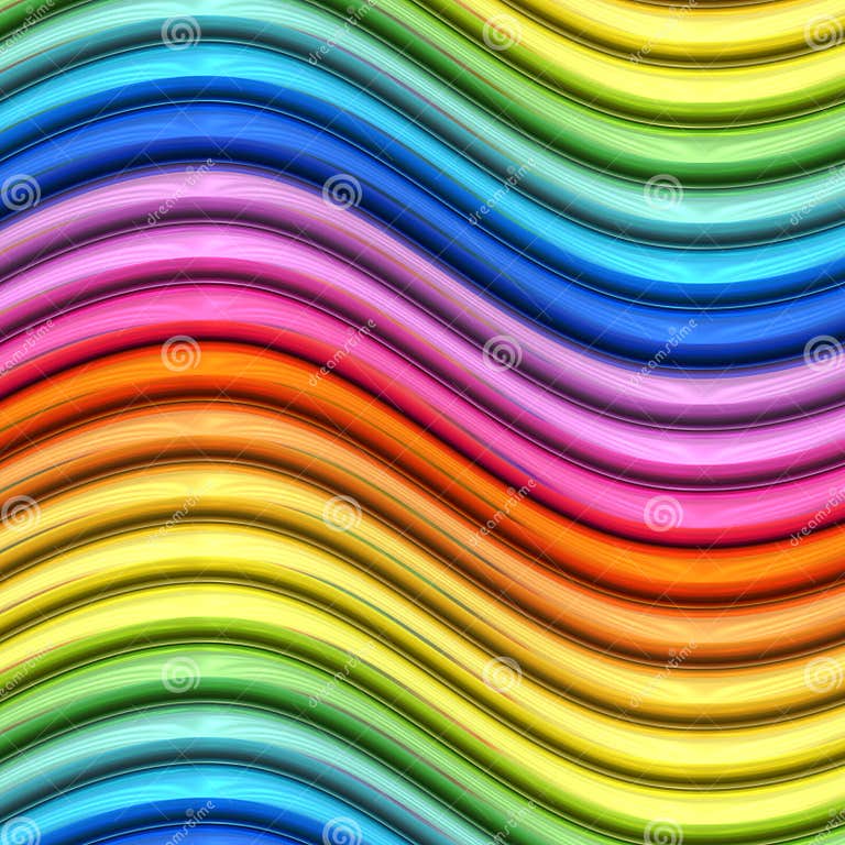Abstract Background of Colorful Glossy Waves Stock Illustration ...