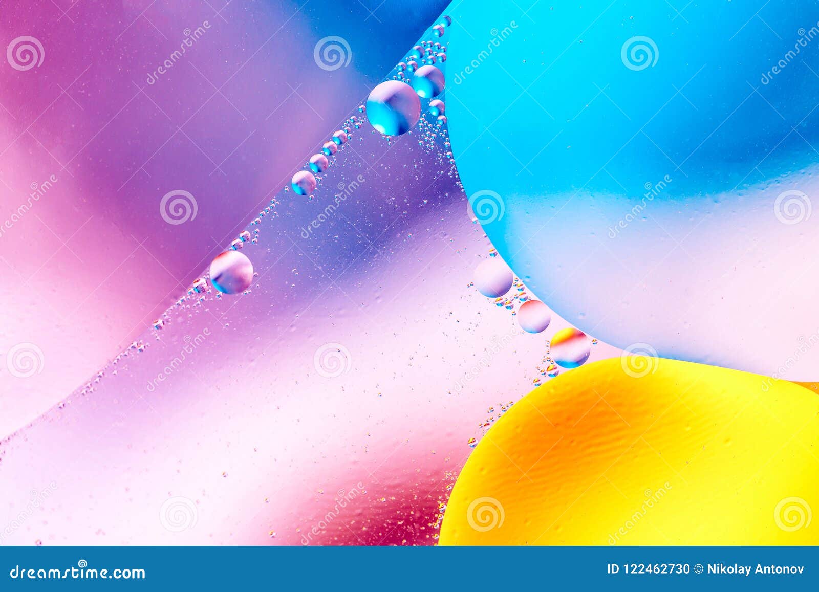 Abstract Background with Colorful Gradient Colors. Oil Drops in Water ...