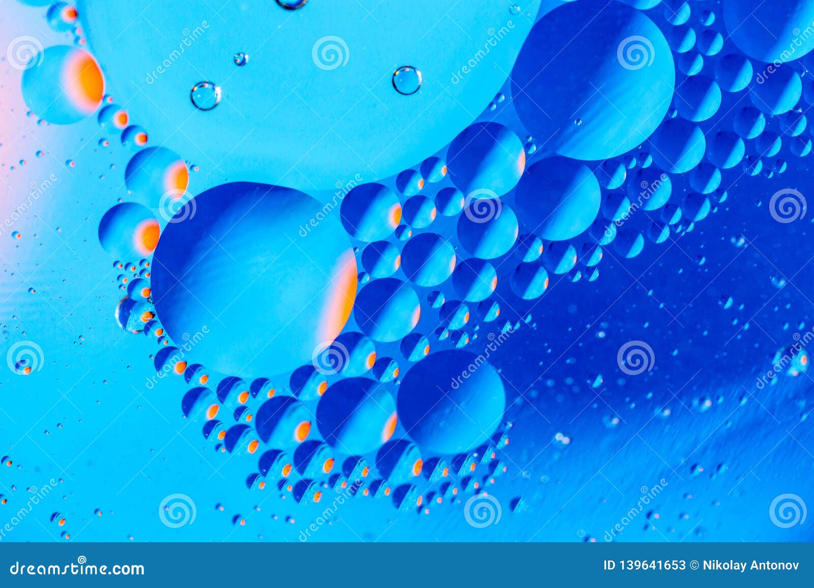 Abstract Background with Colorful Gradient Colors. Oil Drops in Water ...