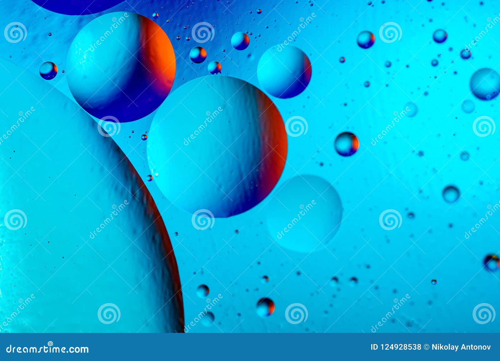 Abstract Background with Colorful Gradient Colors. Oil Drops in Water ...