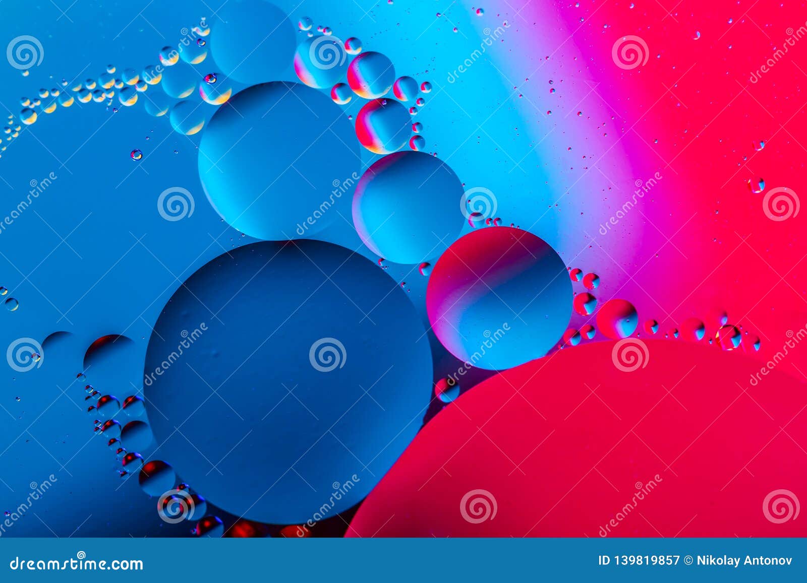 Abstract Background with Colorful Gradient Colors. Oil Drops in Water ...