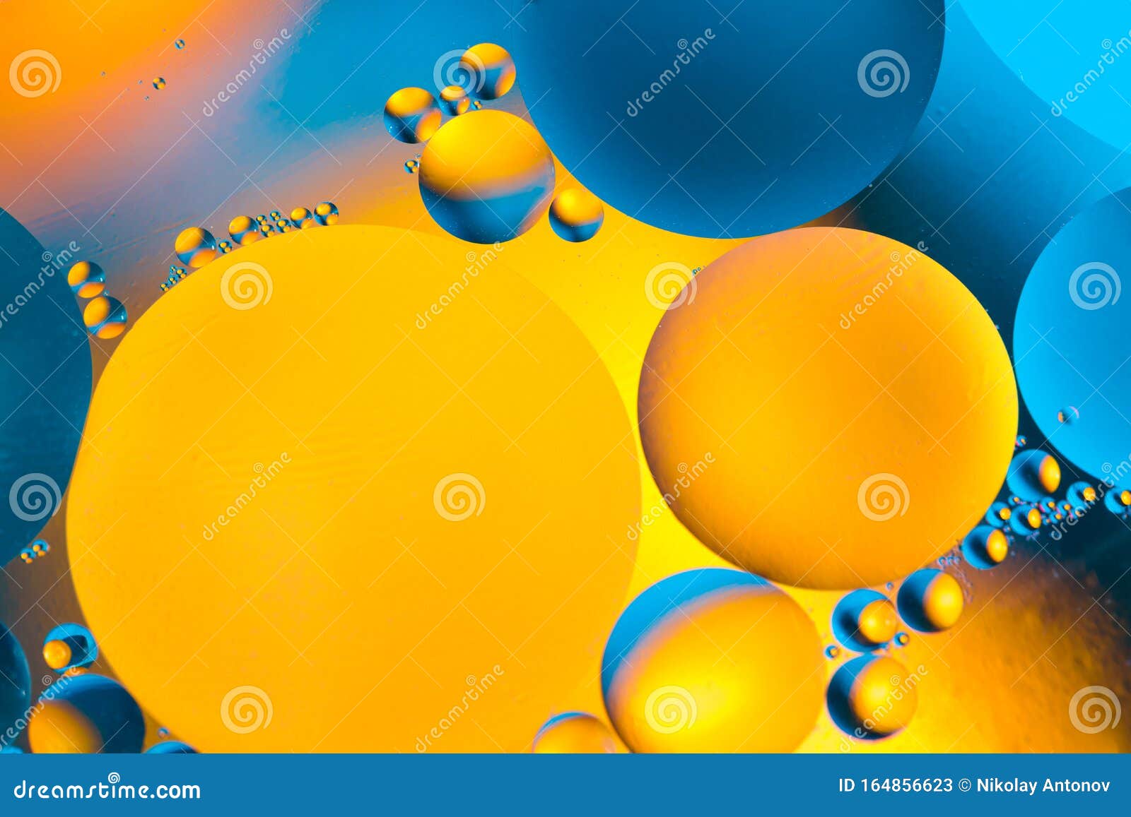 Abstract Background with Colorful Gradient Colors. Oil Drops in Water ...