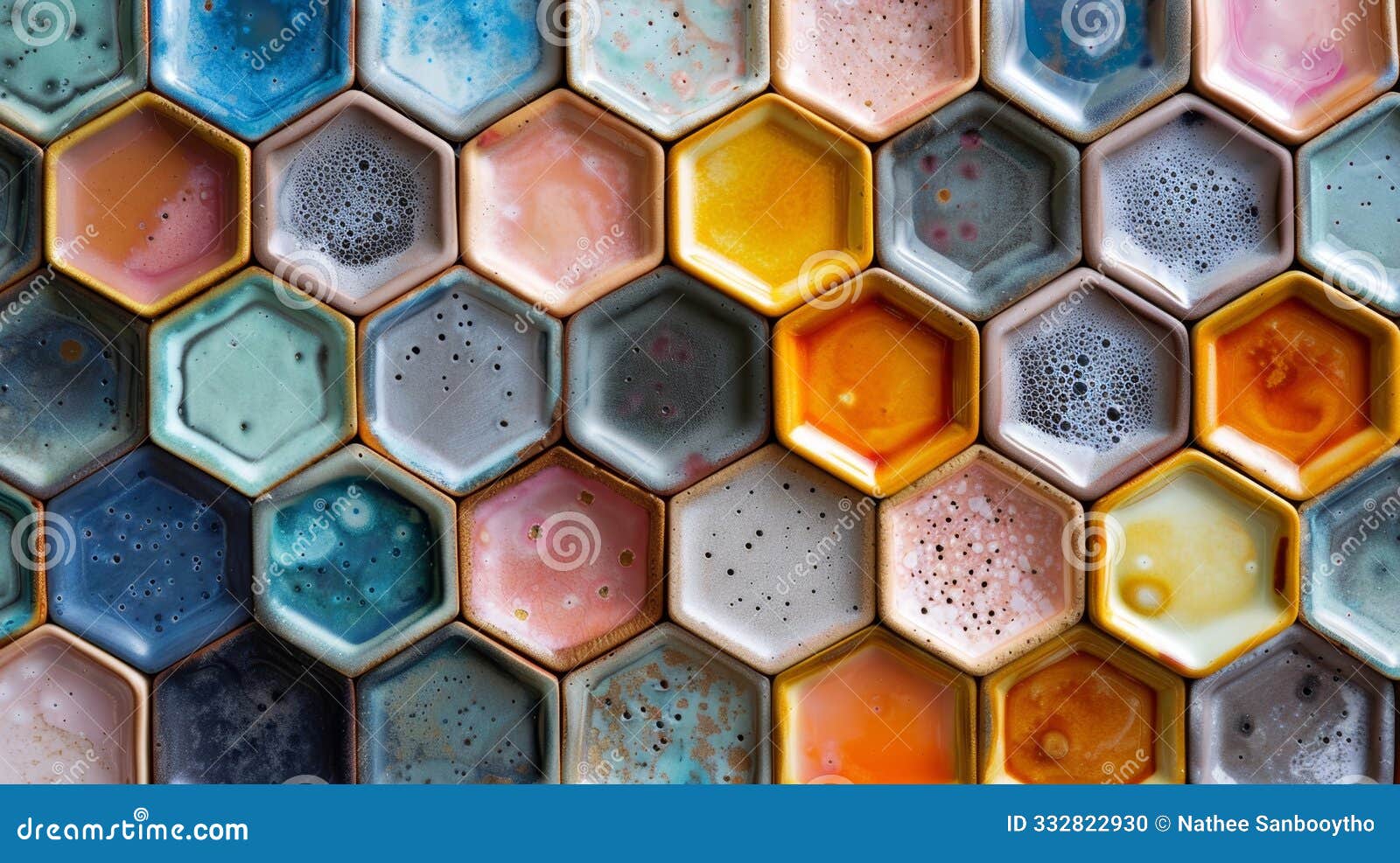 Abstract Background of Colorful Hexagon Tiles. Perfect for Website ...