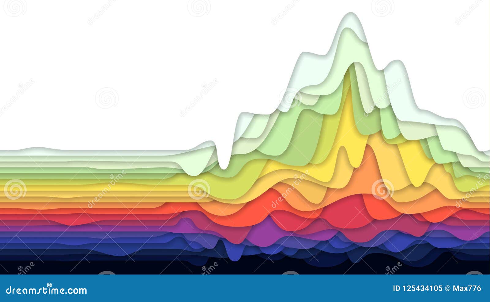 Abstract Background with Colorful Layered Paper, Vector Illustration ...