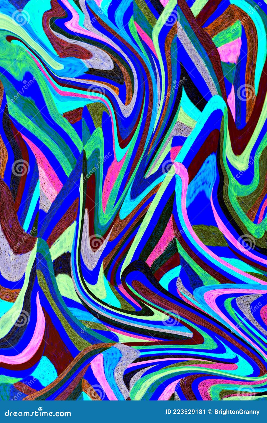 Abstract Background of Colorful Melted Shapes Stock Illustration ...