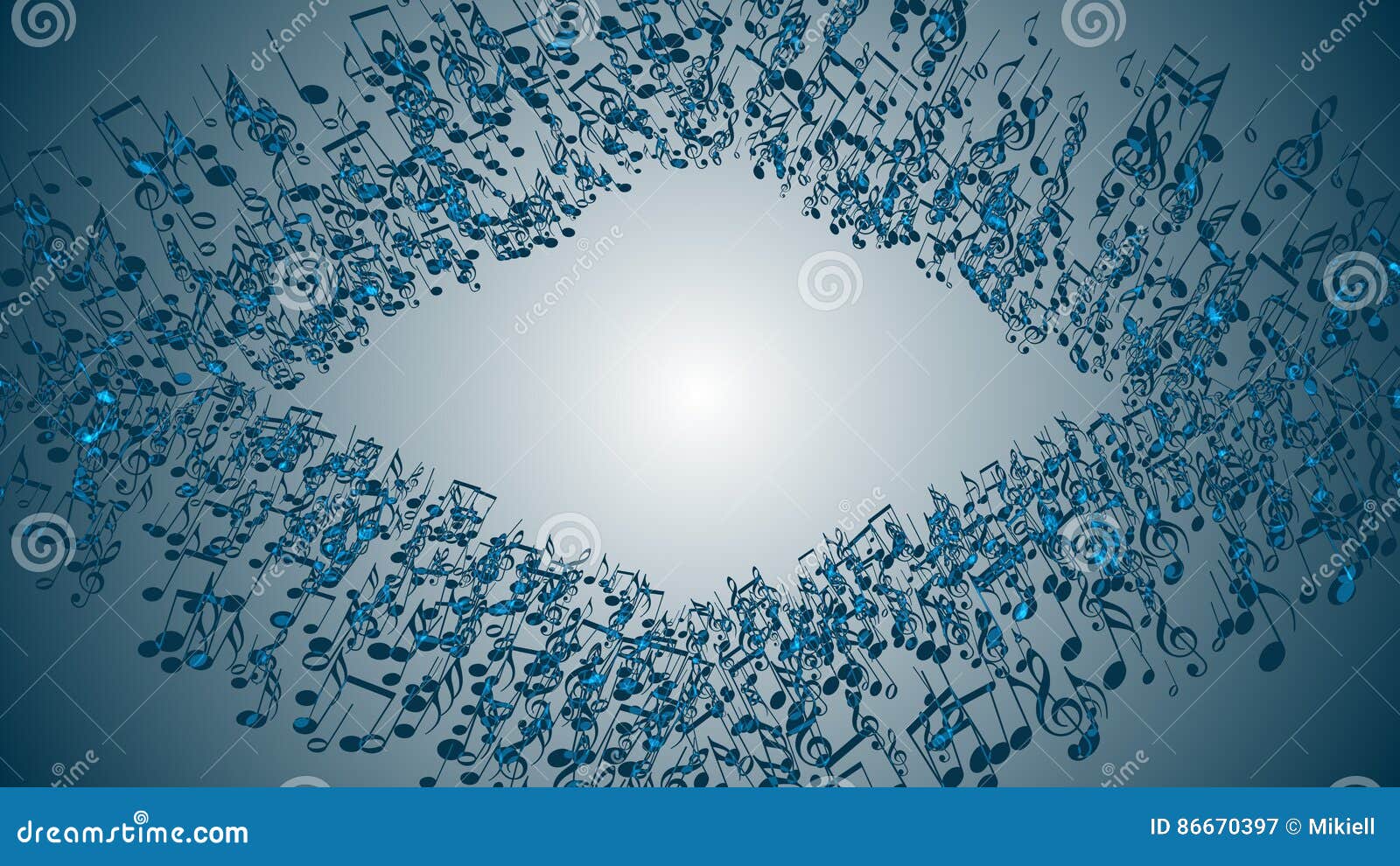 Abstract Background with Colorful Music Notes. Stock Illustration ...
