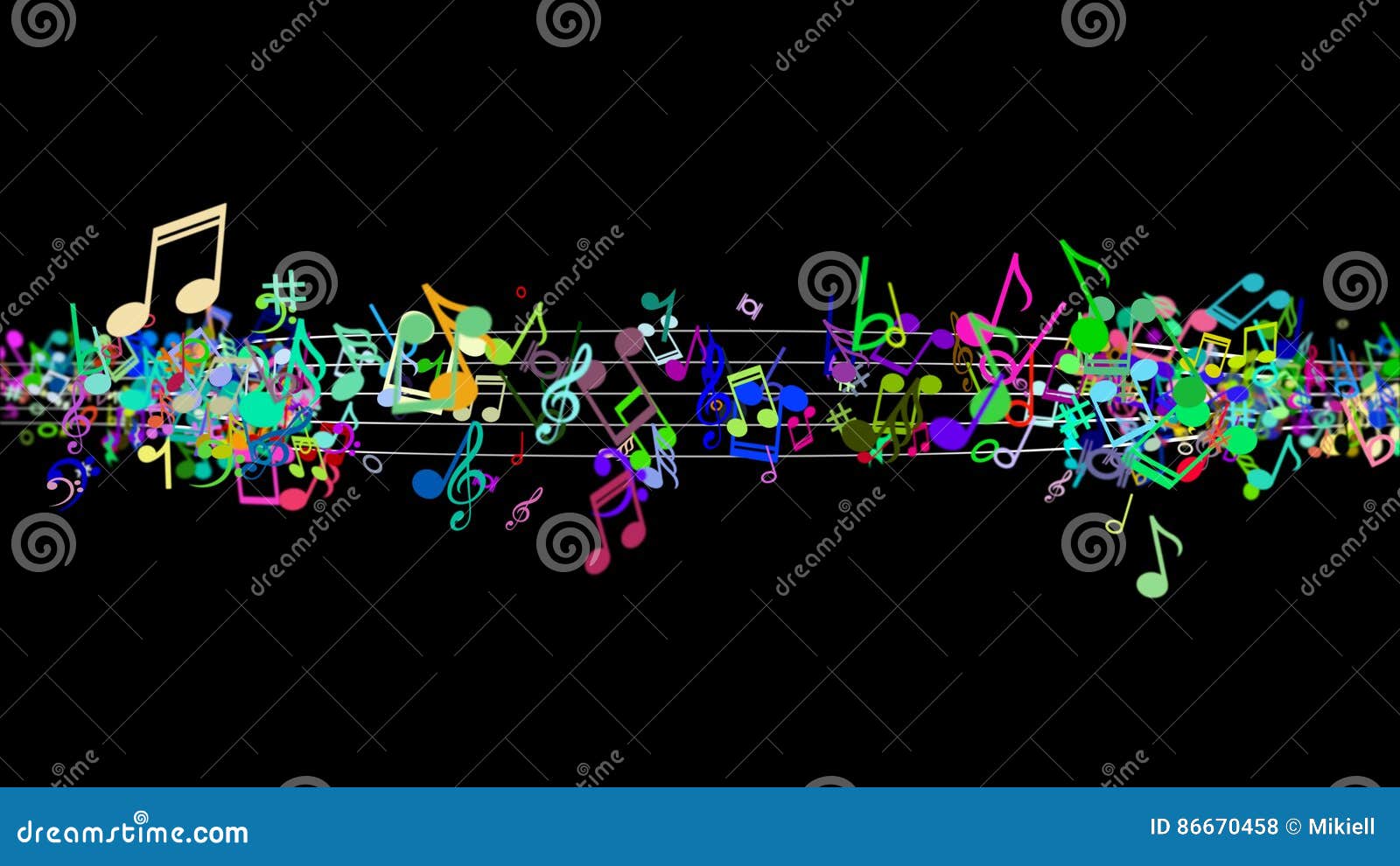 Music Color Background Shows Sounds Harmony And Singing Stock Photo ...
