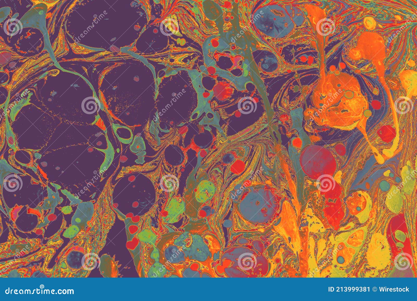 Abstract Background with Colorful Paint Splash Patterns and Swirly ...