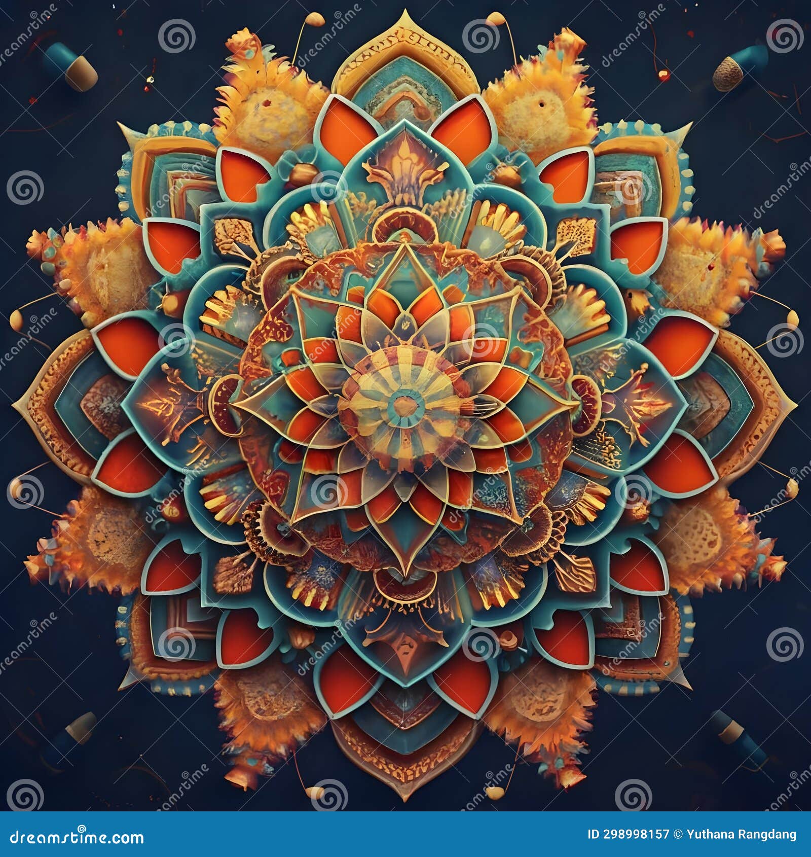 Abstract Background with Colorful Paper Rolls. 3d Rendering, 3d ...