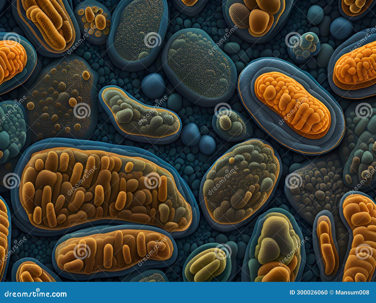 Abstract Background with Colorful Pattern of Cells, 3d Illustration ...