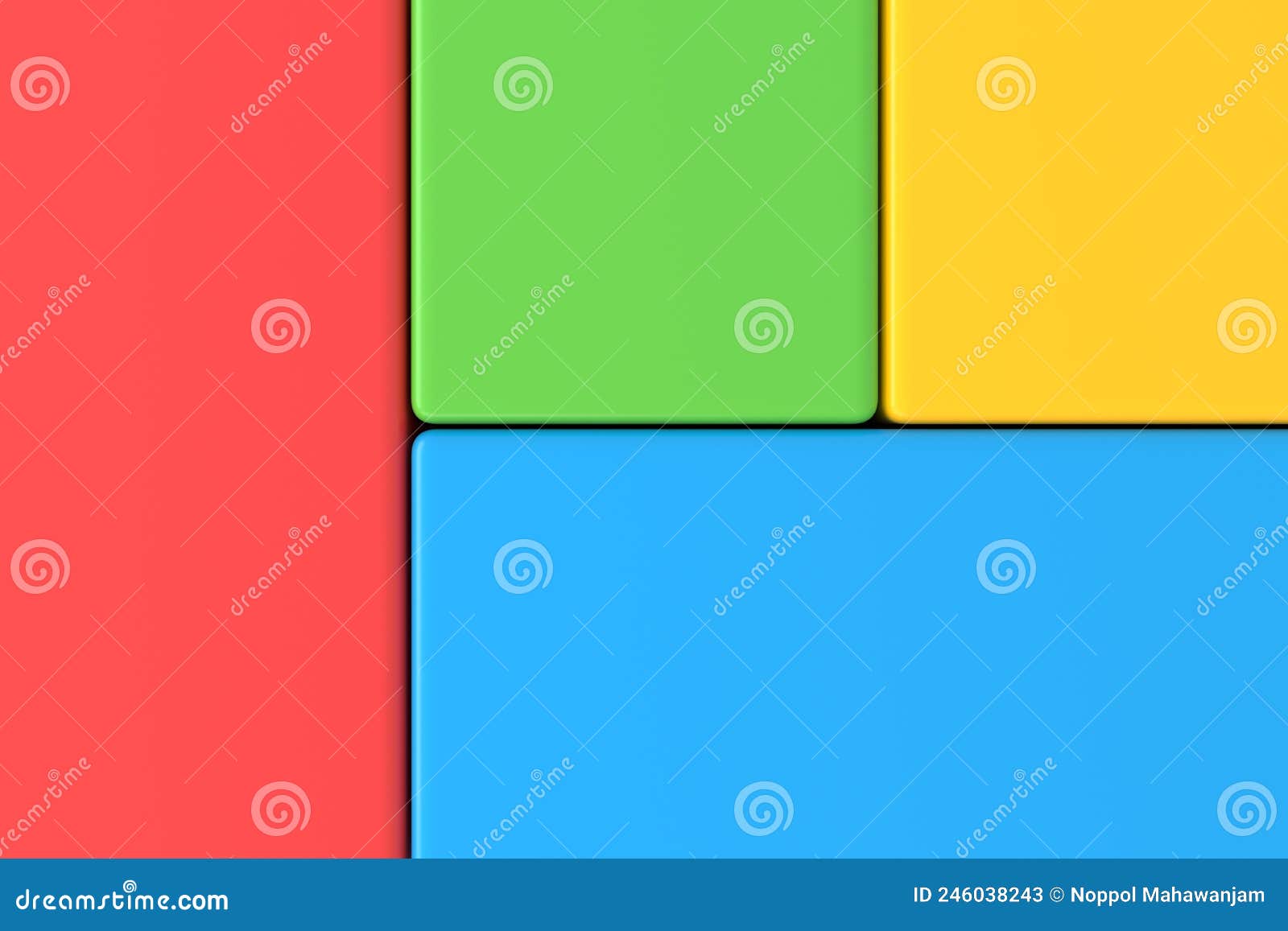 Abstract Background of Colorful Rectangle. 3D Rendering Stock ...