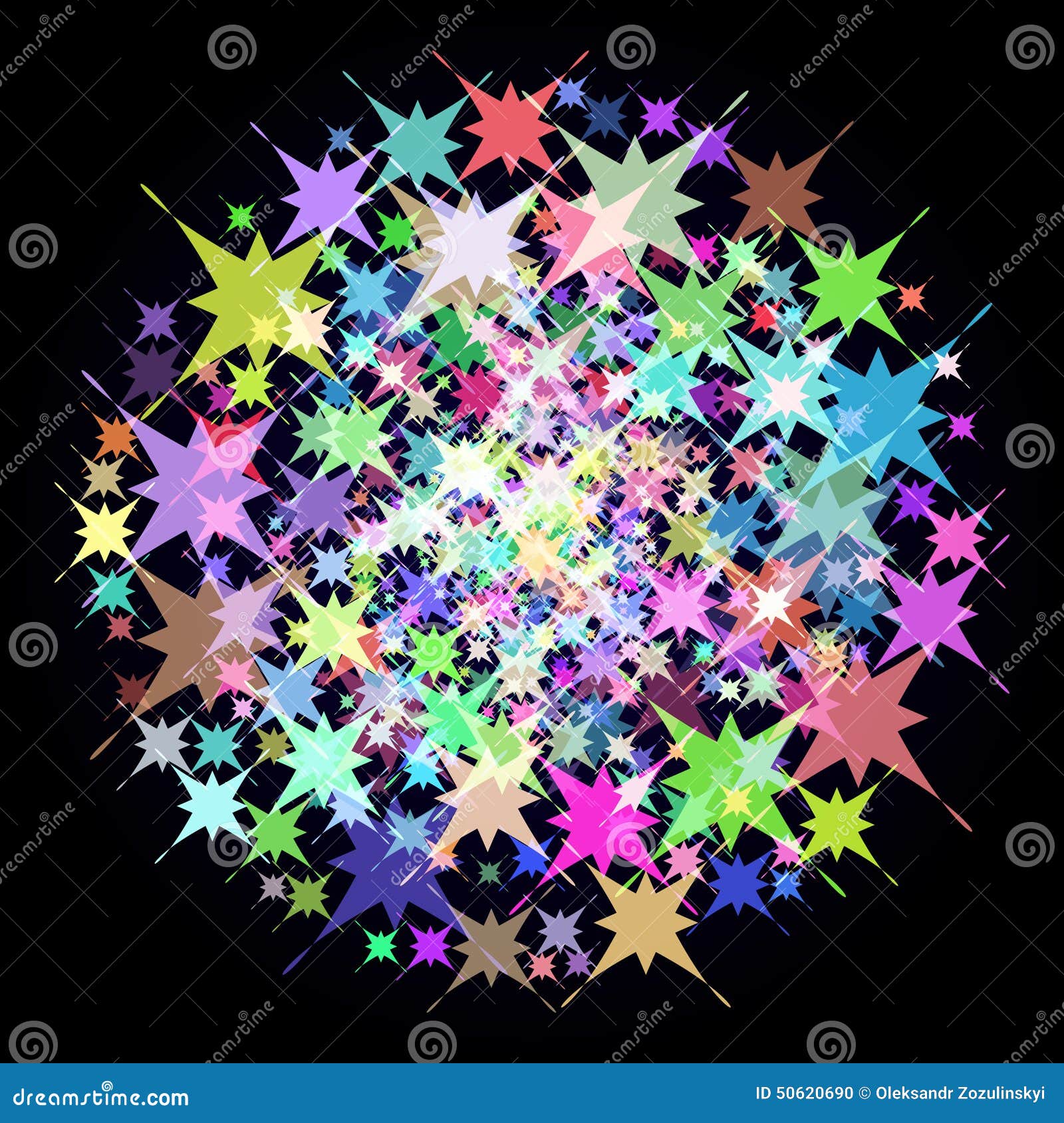 Abstract Background with Colorful Stars. Vector Stock Vector ...