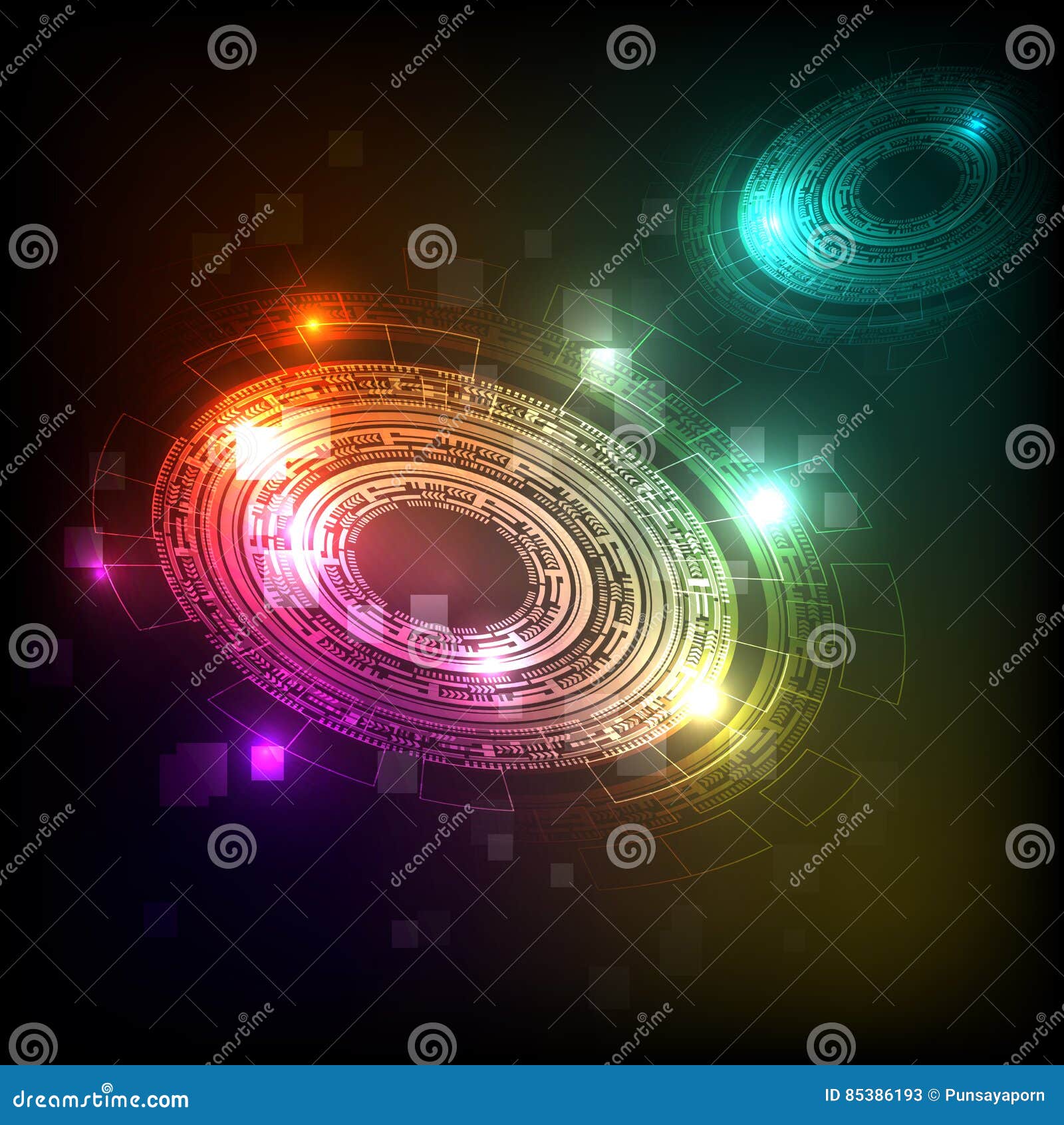 Abstract Background with Colorful Technology Futuristic Stock Vector ...