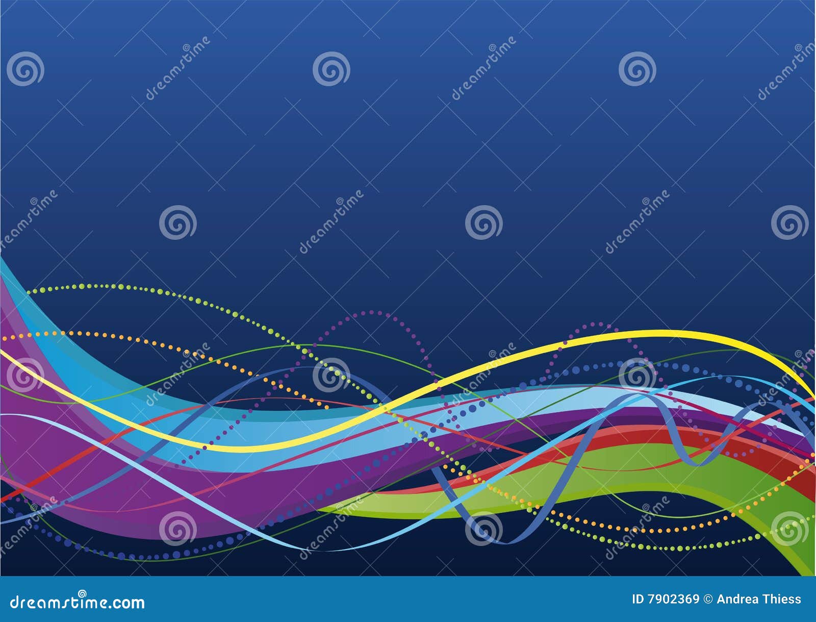 Colorful Waves.Template For Visiting Cards, Labels, Fliers, Banners ...