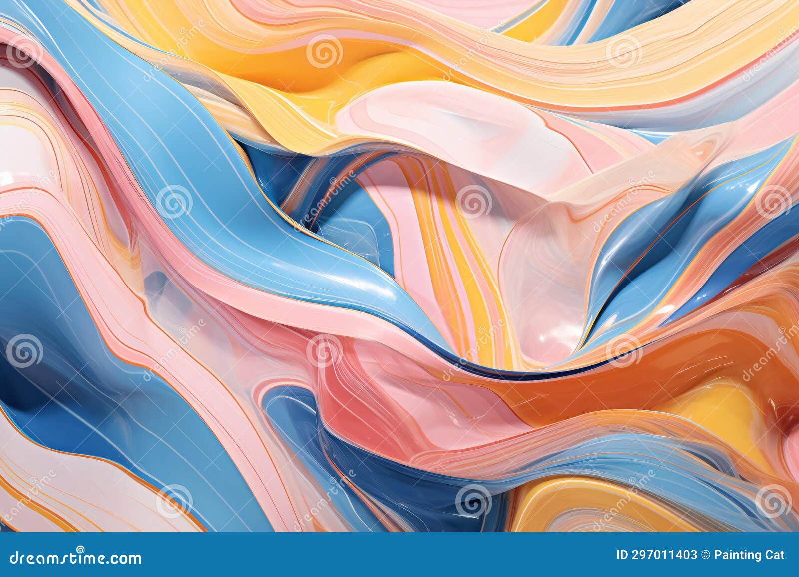 Abstract Background with Colorful Wavy Pattern Stock Illustration ...