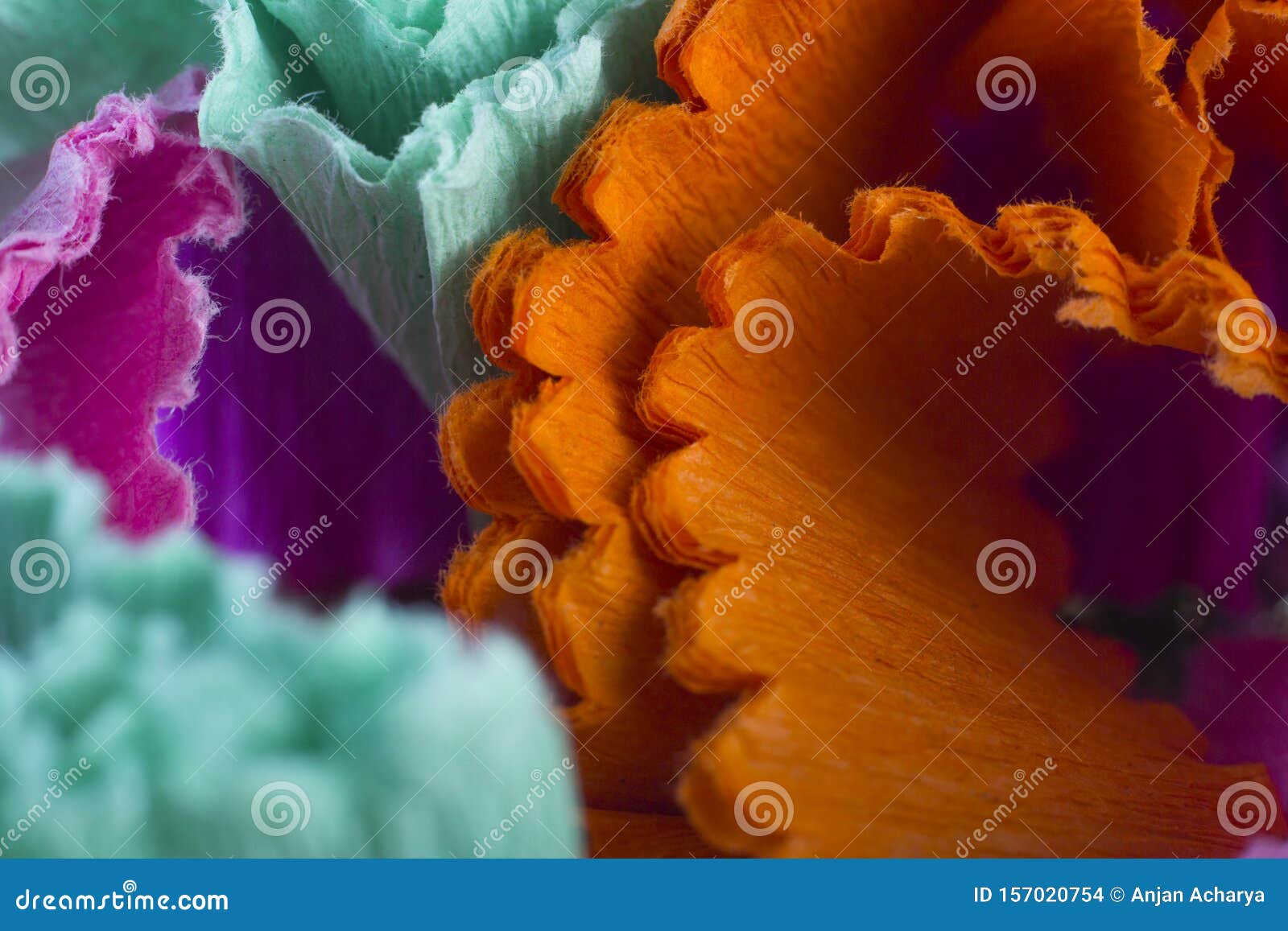 Abstract Background with Colourful Crape Paper Strip Stock Photo ...