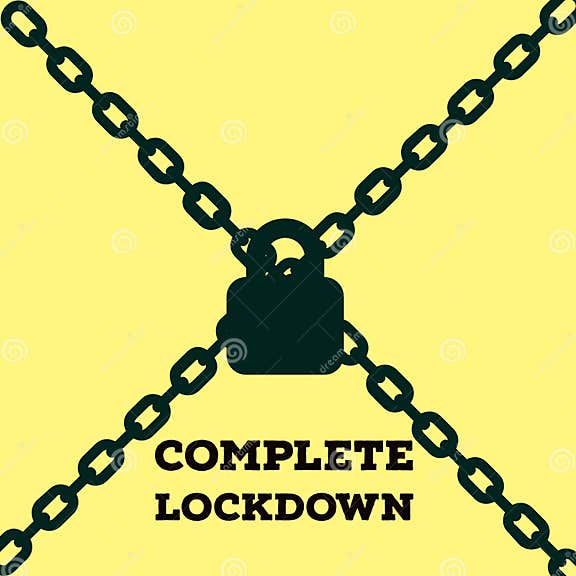 Abstract Background of Complete Lockdown, Chains Symbol Pattern Drawn ...