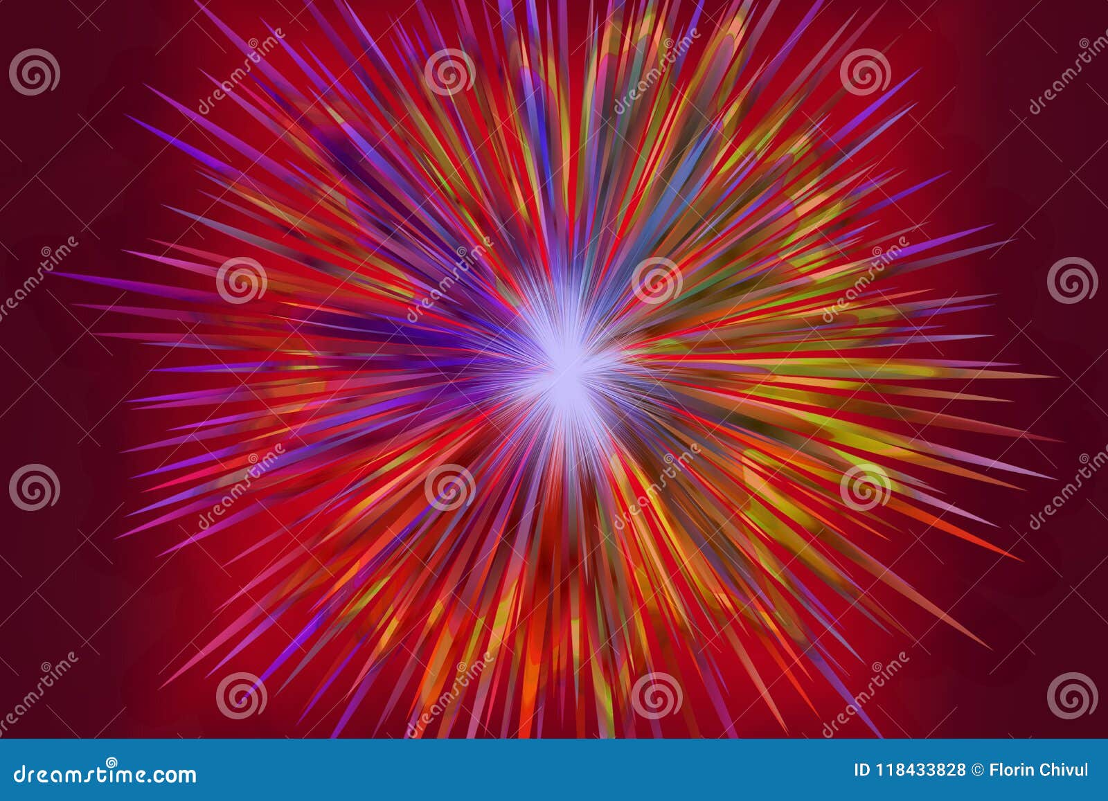 Abstract Background Composed of Color Explosion Stock Illustration ...