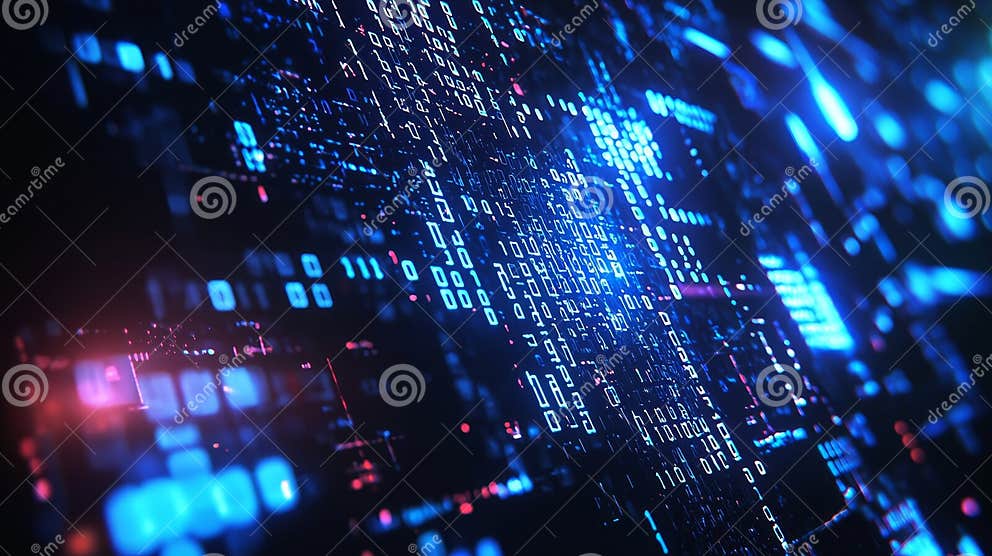 An Abstract Background Composed of Digital Code Numbers Representing Programming Languages Based ...