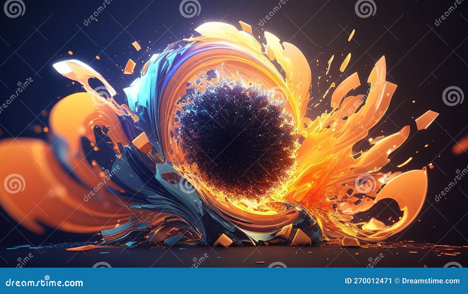 Abstract Background Composed of Swirling Particles, Creating ...