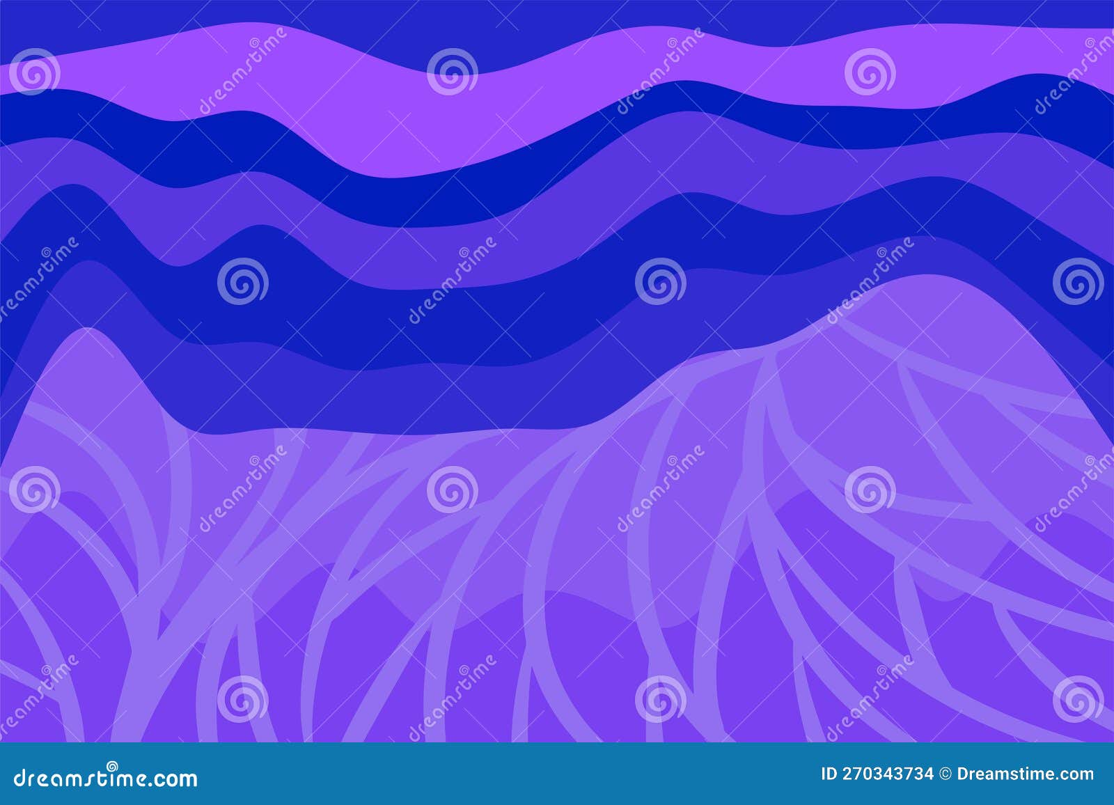 Abstract Background Composition of Various Curvy and Wave Shapes. Stock ...