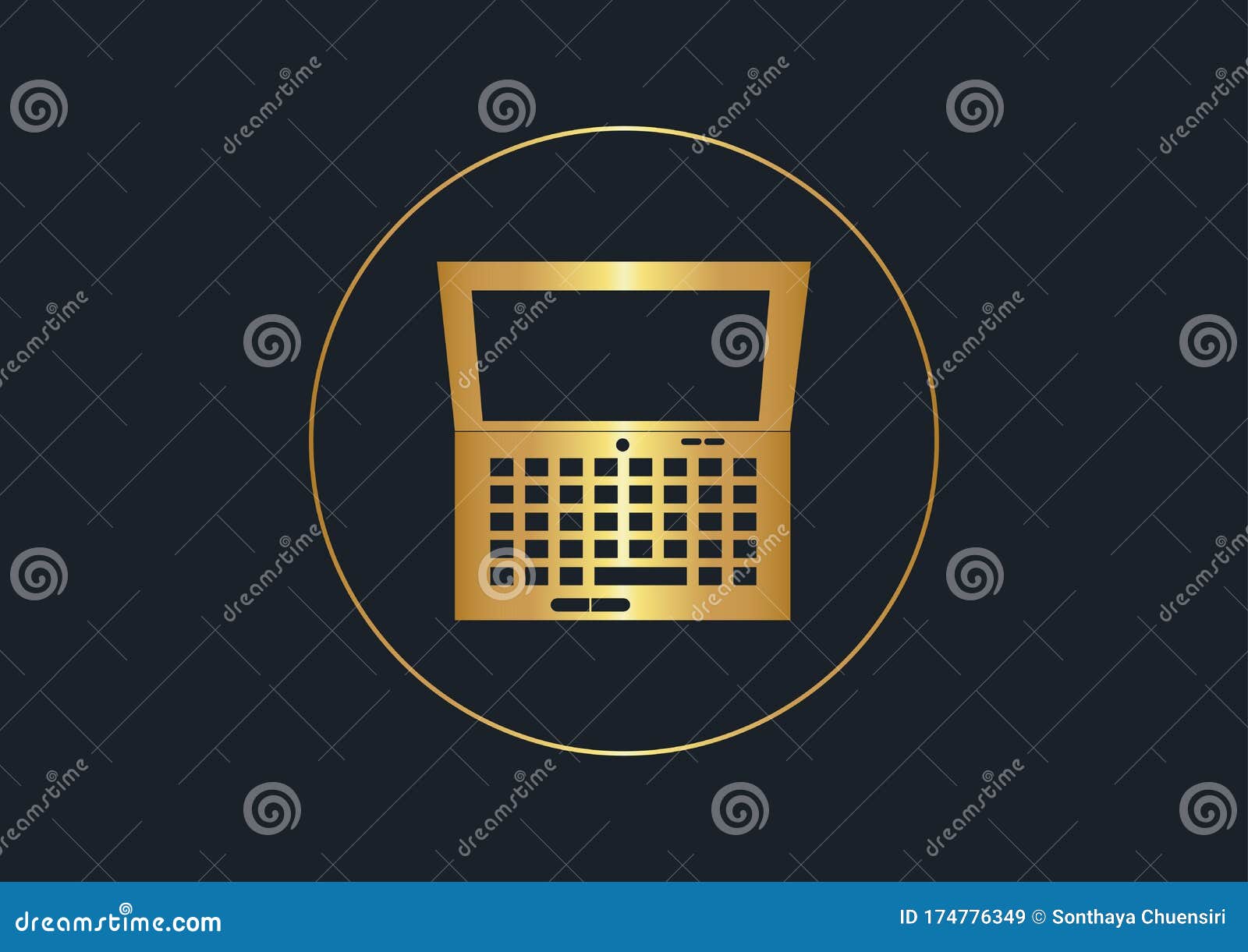 Abstract Background for Computer,Gold Color,vector Illustrations Stock ...