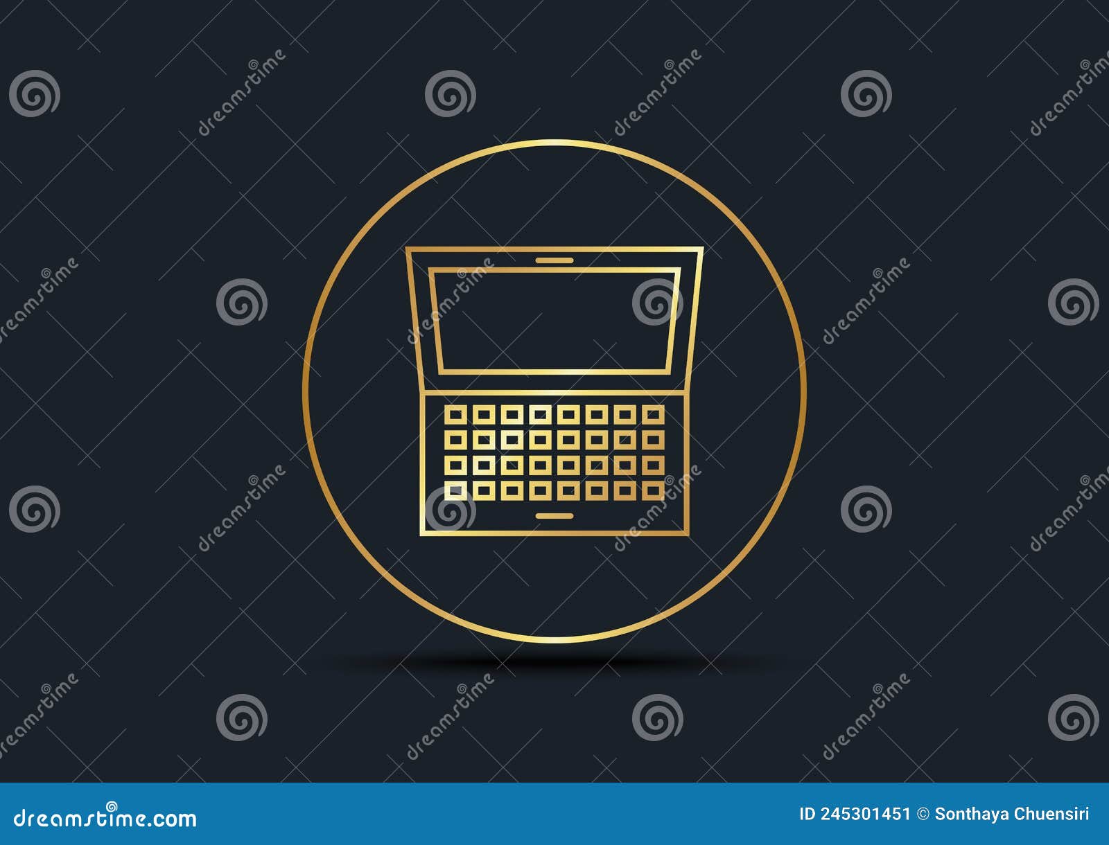 Abstract Background of Computer,Gold Color,vector Illustrations Stock ...