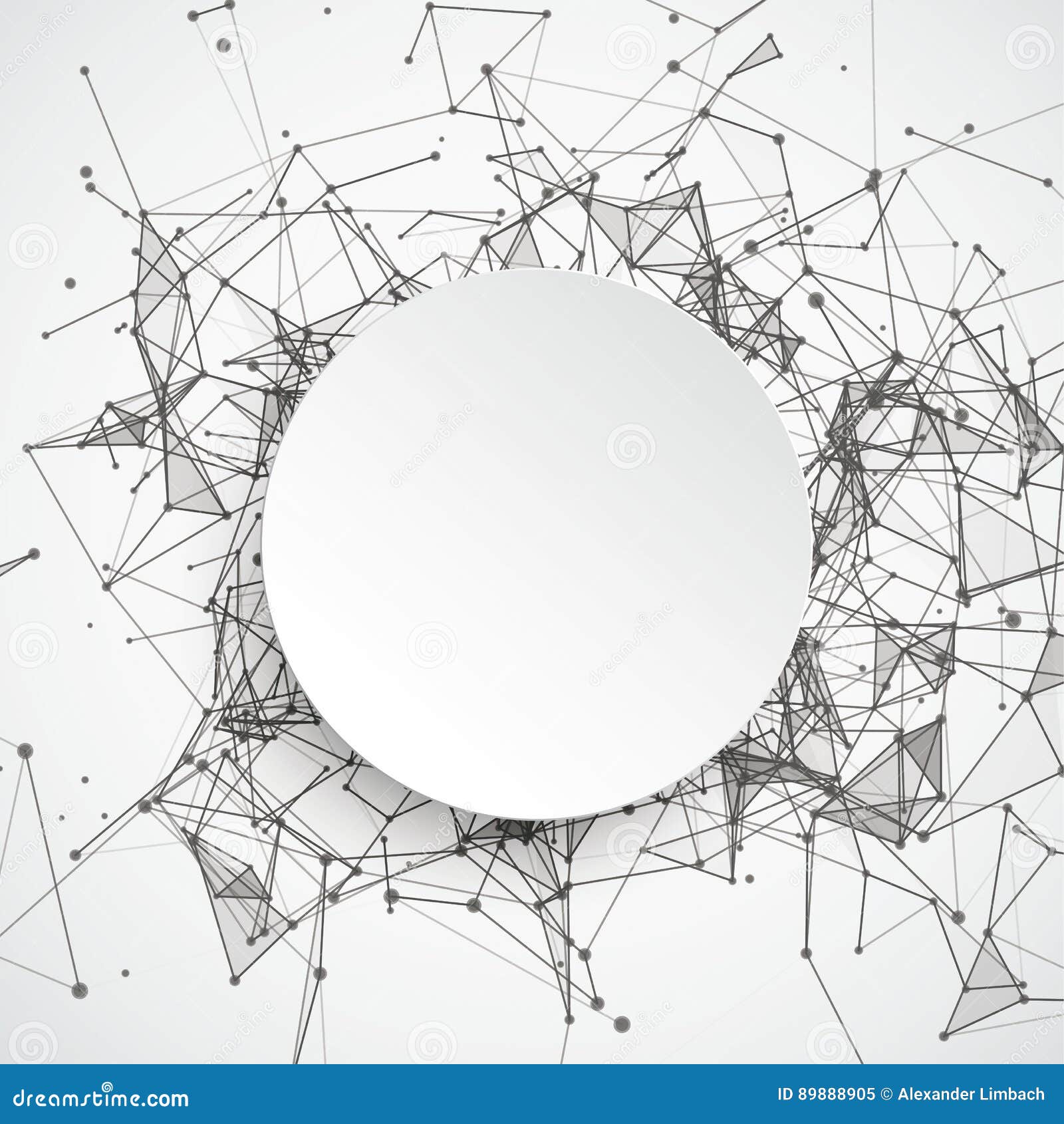 Abstract Background Connected Dots Paper Circle Stock Vector ...