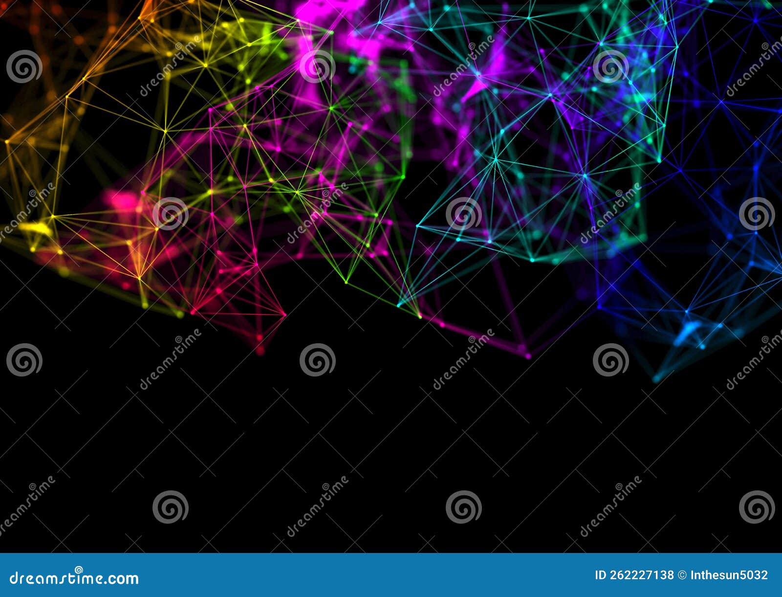 Abstract Background Connected by Lines of Light with a Complex Structure Stock Illustration ...