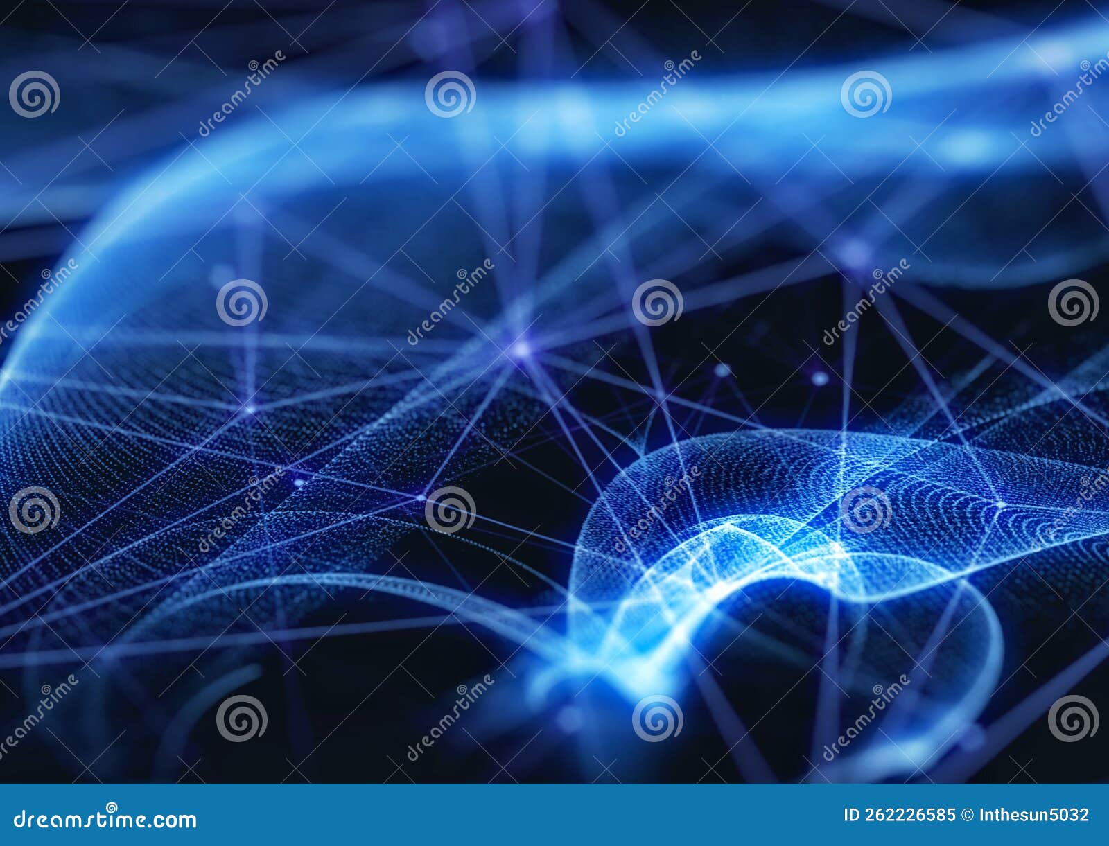 Abstract Background Connected by Lines of Light with a Complex Structure Stock Illustration ...