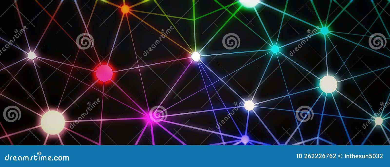 Abstract Background Connected by Lines of Light with a Complex ...